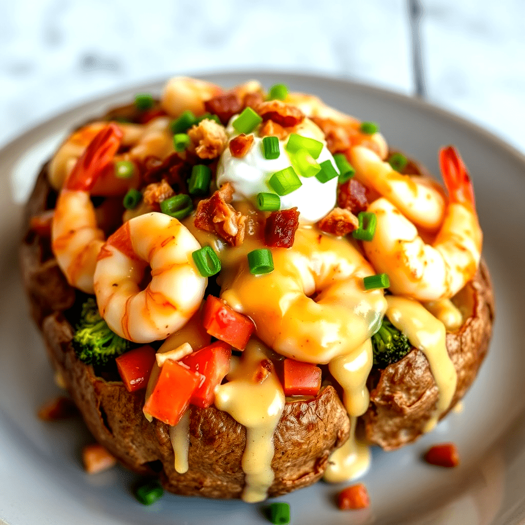 Loaded Potato – Shrimp – Uncle Al's BBQ